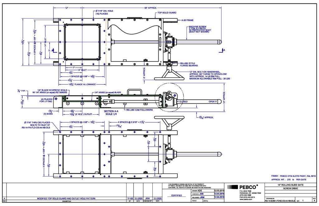 Slide Gates - PEBCO